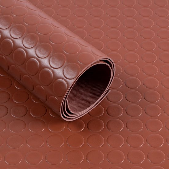 etm Rubber loper - Rubbermat - Big Button - 2 mm - Terracotta - 120 x ...
