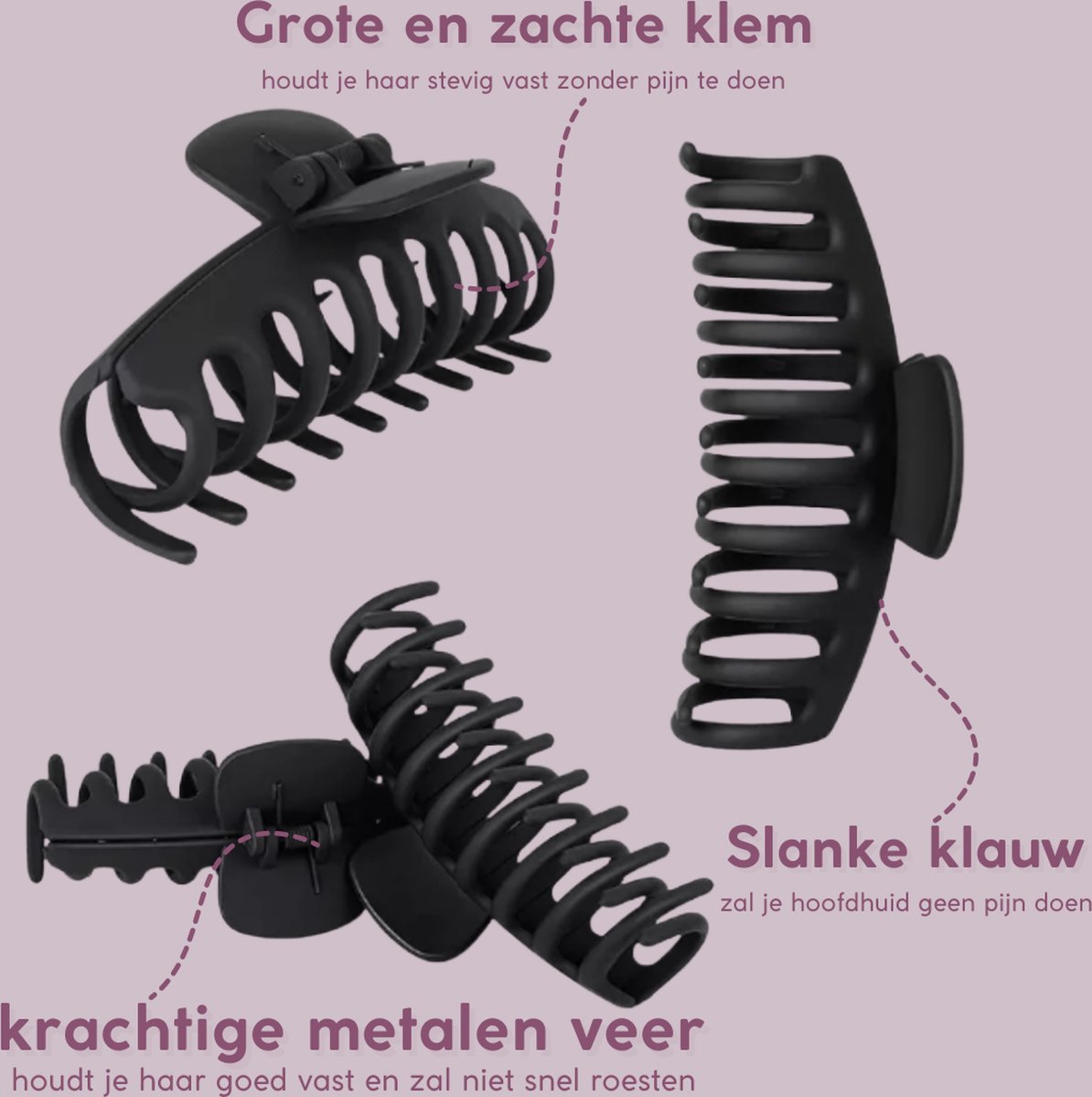 Haarklemmen - Haarclips - 4 Stuks - Haarklem - Haarklemmen Dames ...