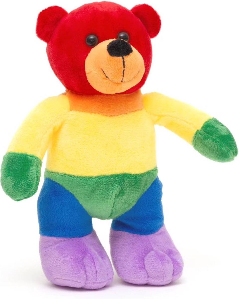 Jomanda® - Beertje - 20cm - Regenboog Knuffel - Love is Love - Pluche ...