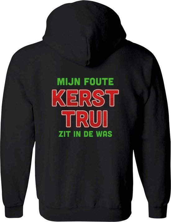 Mijn foute kersttrui zit in de was - Vest - Dames - Zwart - Maat XL | bol