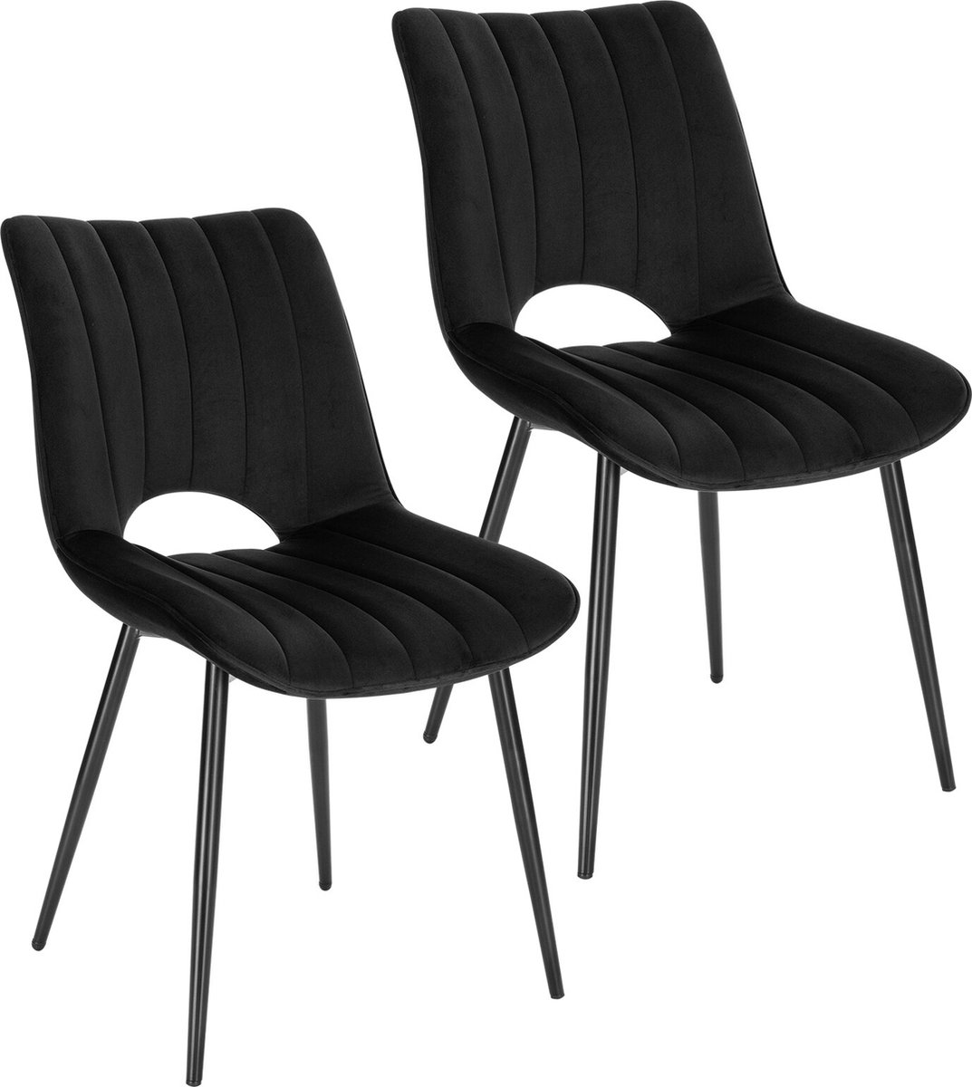 Kamyra® Moderne Velvet Eetkamerstoel - Set van 2 Stoelen - Stoel ...