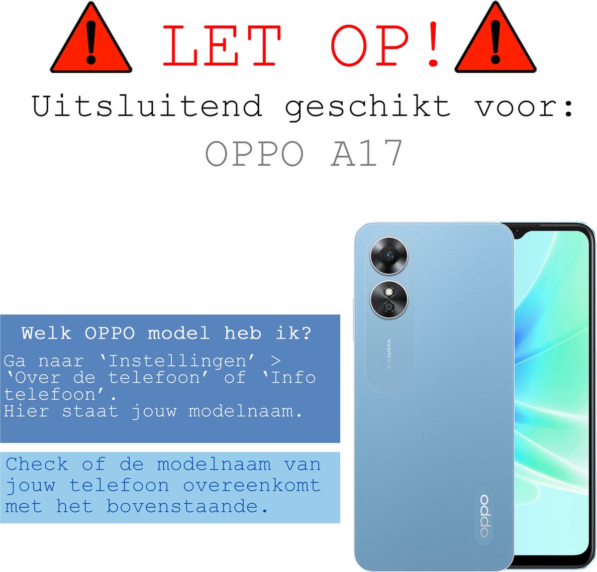 OPPO A17 Hoesje Bookcase Hoes Flip Case Book Cover - OPPO A17 Hoes Book ...