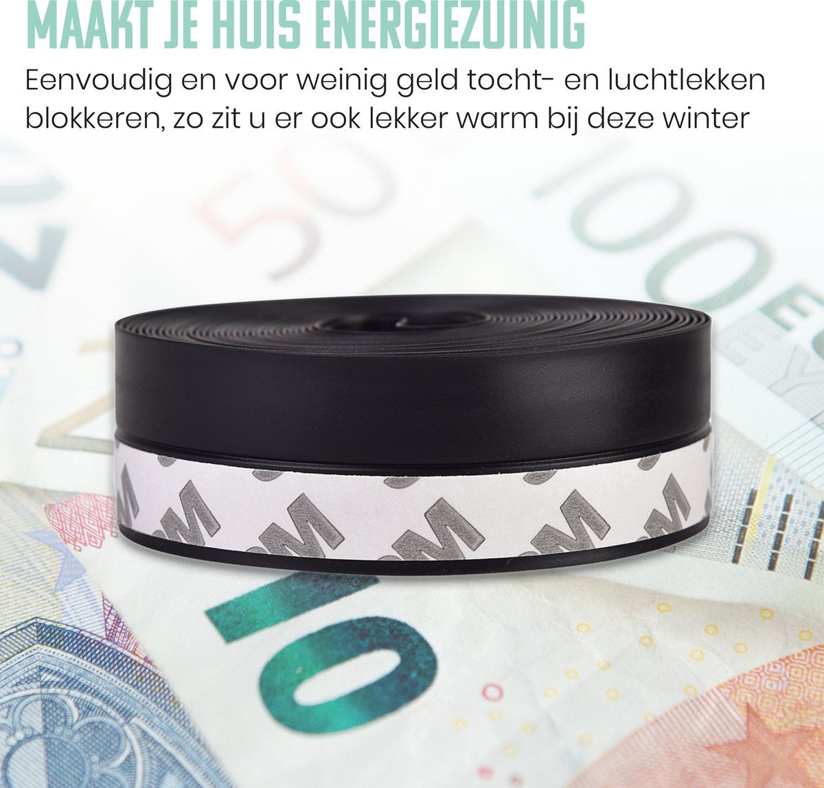 SOLITY® Tochtstrip - 500cm x 2.5cm - Tochtstrips voor Deuren ...