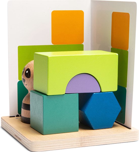 BS Toys Panda's Puzzel - FSC Hout - Vanaf 6 Jaar - 20 Puzzels - Train ...