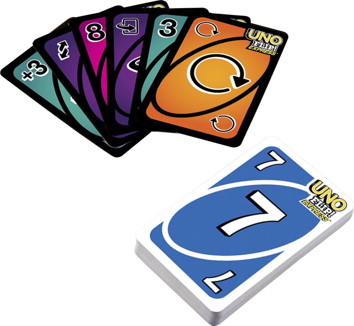 UNO Flip Express - double sided cards - change the game - dubbelzijdige ...