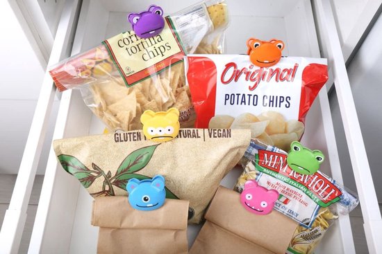 Zak clips – bag clip - Crazy Monster – kunststof – multi kleuren | bol.com