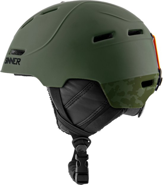 Sinner Silverton Skihelm - Matte Moss Green Camo | Maat: 55 - 58 cm ...