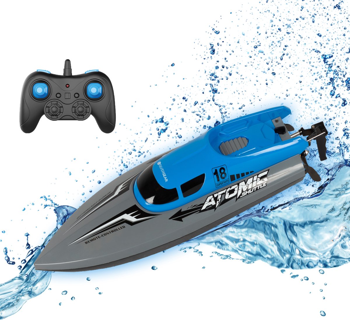 Silvergear® – RC Afstand Bestuurbare Speedboot – 30 km/h – 150 m bereik ...