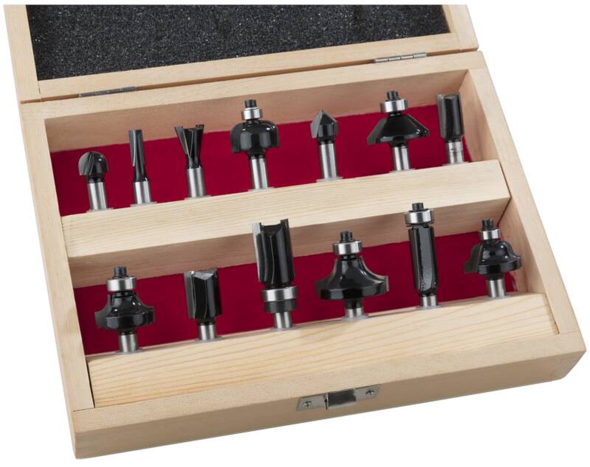 Westfalia 13-delige HM frezenset (bovenfrezen), 8mm schacht | bol.com