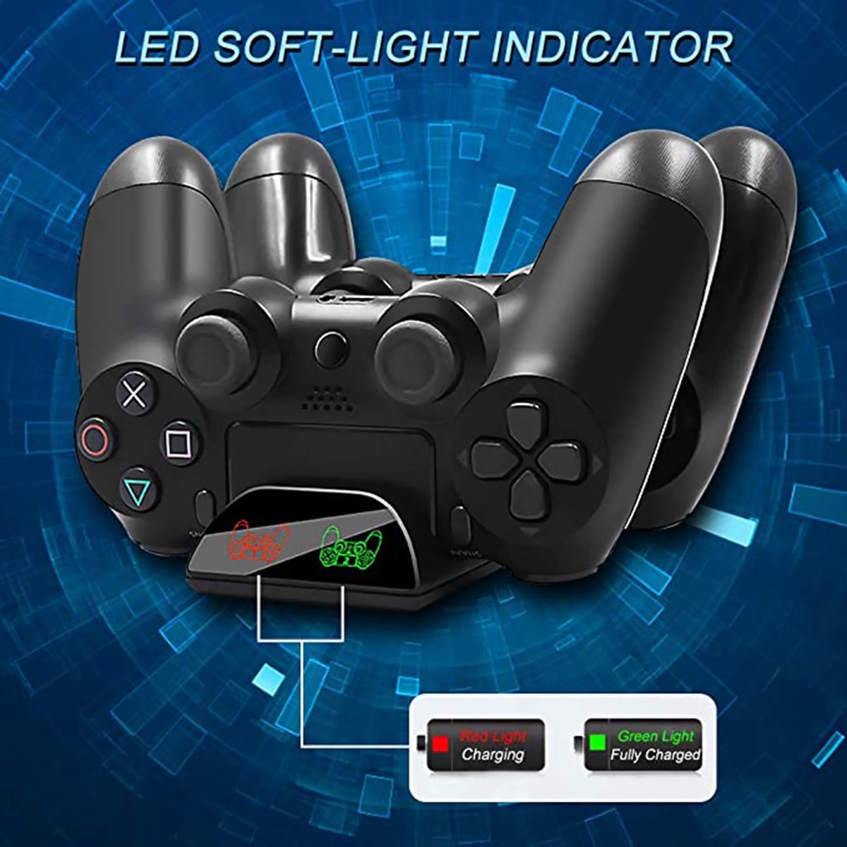 Oplaadstation voor PS4-controller- dubbele Docking station ...