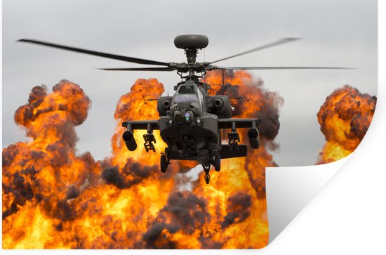 Muurstickers - Sticker Folie - Amerika - Helikopter - Vuur - 30x20 cm ...