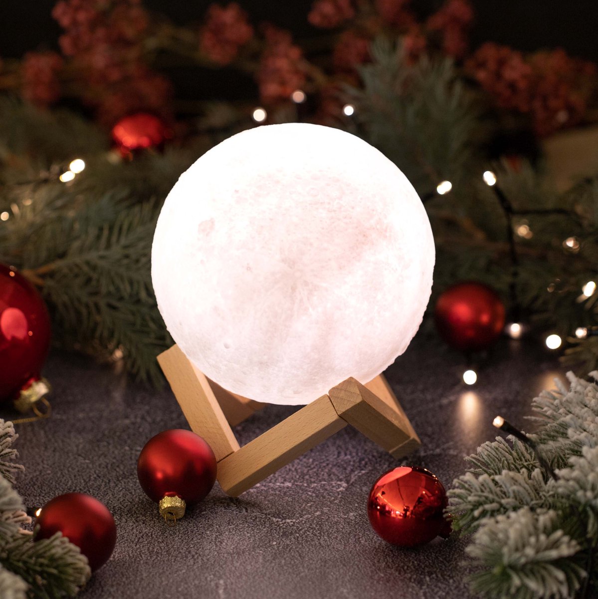 Gadgy Maan Lamp 3D - 15 cm - Maanlamp - Tafellamp - Maan Lampje ...