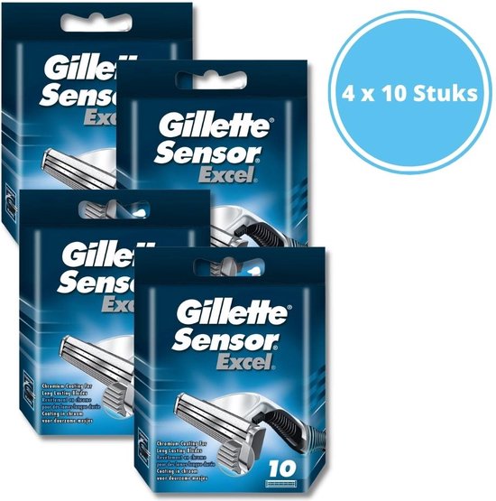 Gillette Sensor Excel Scheermesjes - Mannen - 10 Stuks - 4 stuks | bol.com