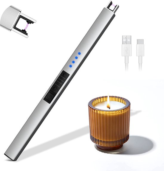 Rouclo Elektrische Aansteker, USB Oplaadbare Aansteker, Windproof ...