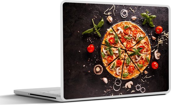 Laptop Sticker 15 6 Inch Pizza Groente Kruiden Keuken