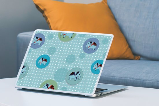 Laptop sticker - 15.6 inch - Olifant - Stippen - Design - 36x27,5cm ...