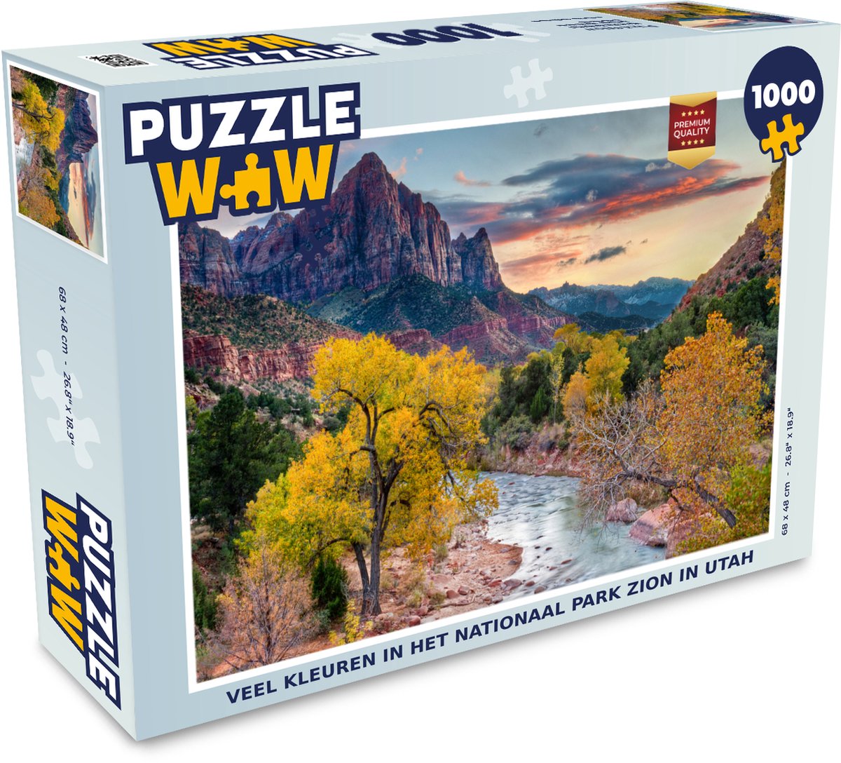 Puzzle Many Colours in Utah's Zion National Park - Puzzle - Puzzle 1000 ...