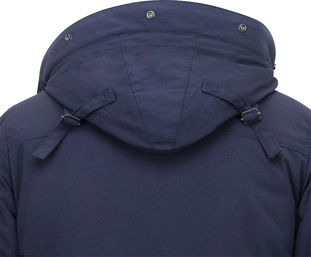 Lange Winterjassen Heren met Capuchon - 891 - Blauw | bol