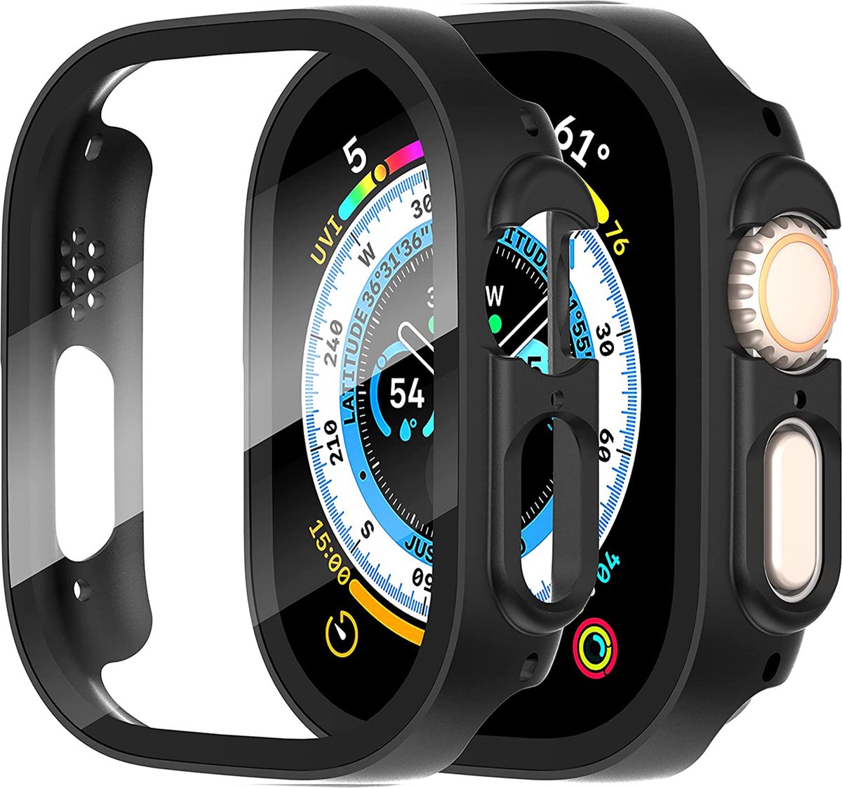 MY PROTECT® Apple Watch Ultra 49mm Bescherm Case & Screenprotector In 1 ...