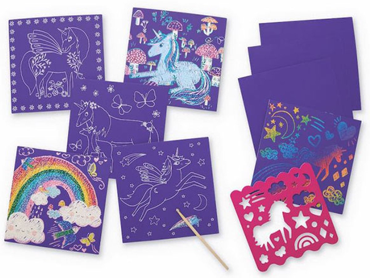 Crocodile Creek Sparkle kraskaarten Unicorn | Games | bol.com