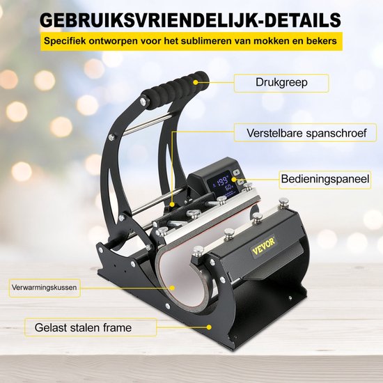 Bolture Mokkenpers - Sublimatie Printer - Heat Press Machine - Drukpers ...