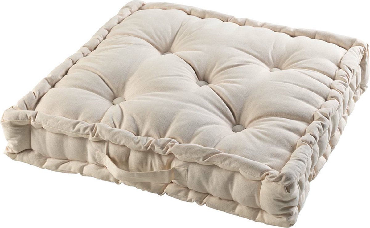 Vloerkussen 60 x 60 cm Bali Beige | bol.com