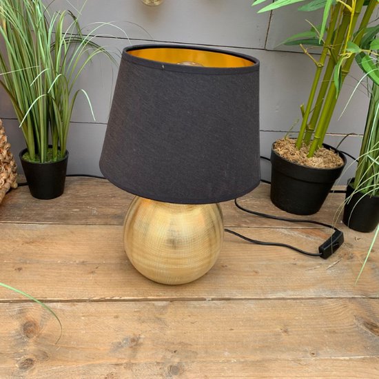 Moderne Tafellamp Luxor - Kunststof - Goud | bol.com