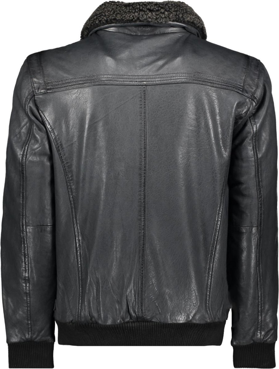 Donders Jas Leather Jacket 52312 980 Anthracite Mannen Maat - 56 | bol.com