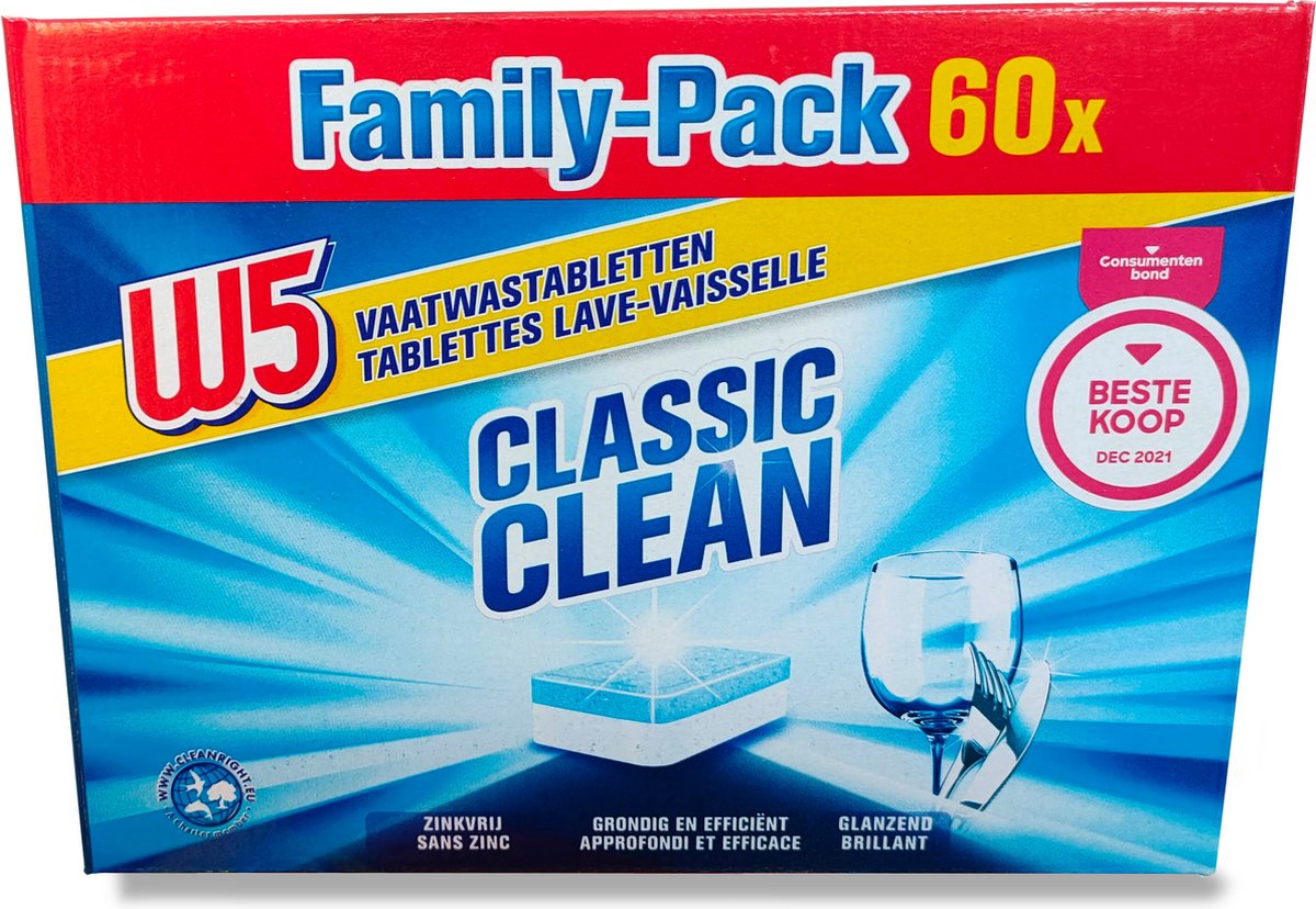 Producten Vaatwastabletten W5 - 180 stuks met Washplate vaatdoekhouder ...