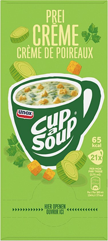 Unox Cup-a-Soup - prei-crème - 175ml | bol