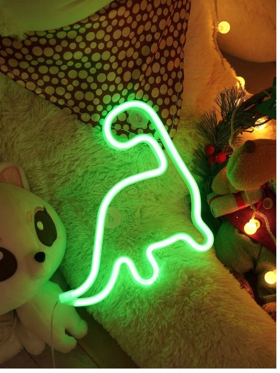 Nachtlampje voor kind. Cadeau voor kind Neon lamp Dinosauriër. Dino ...