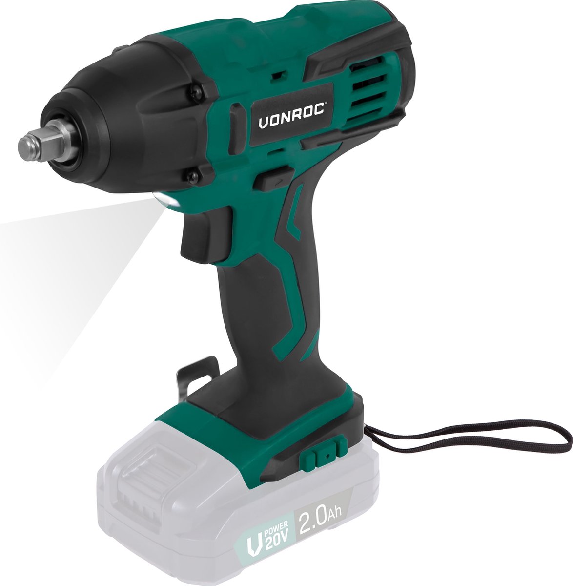 VONROC Accu slagmoersleutel 20V – 150Nm – Incl. 4 moerdoppen – Excl ...