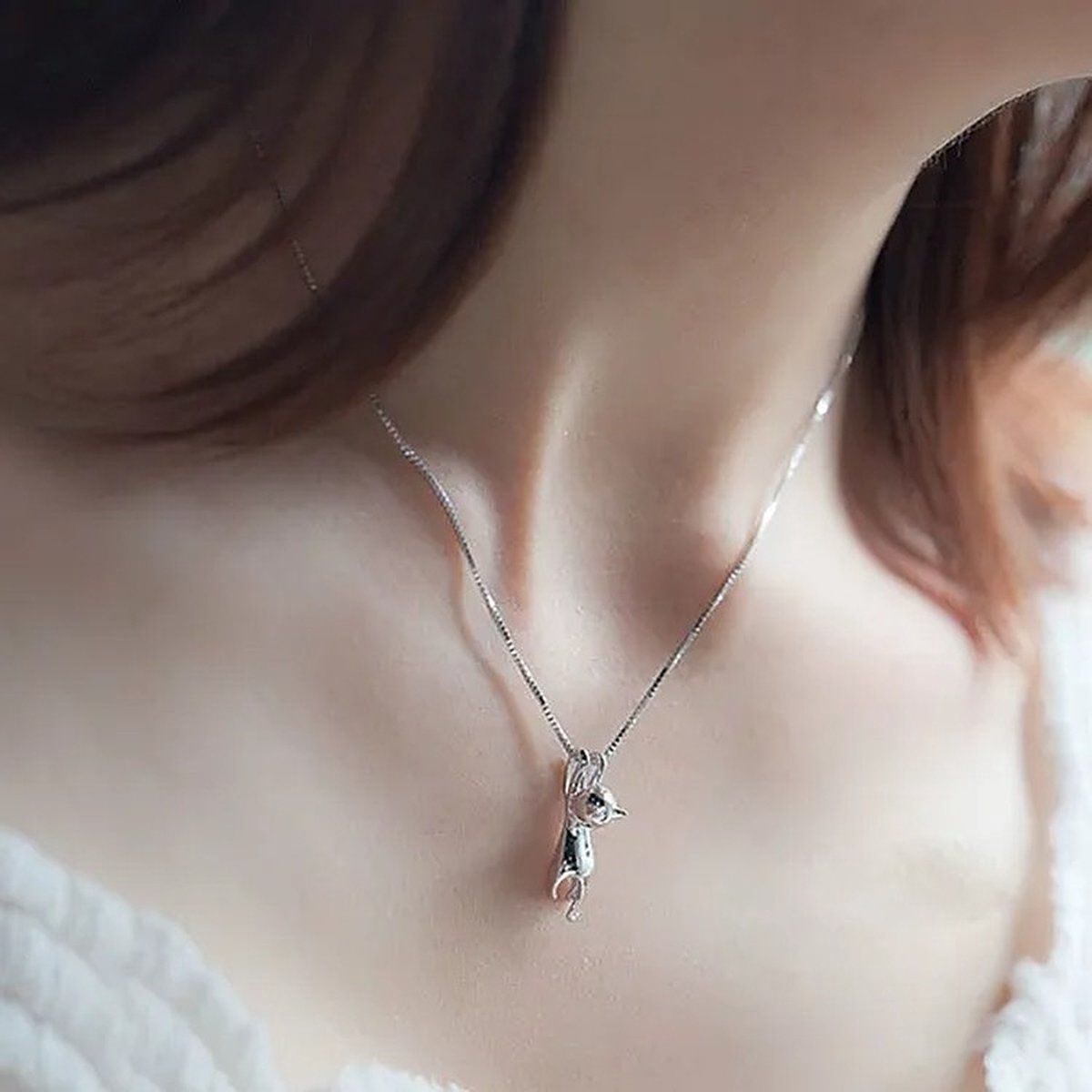 Ketting hangende kat - glans | bol.com
