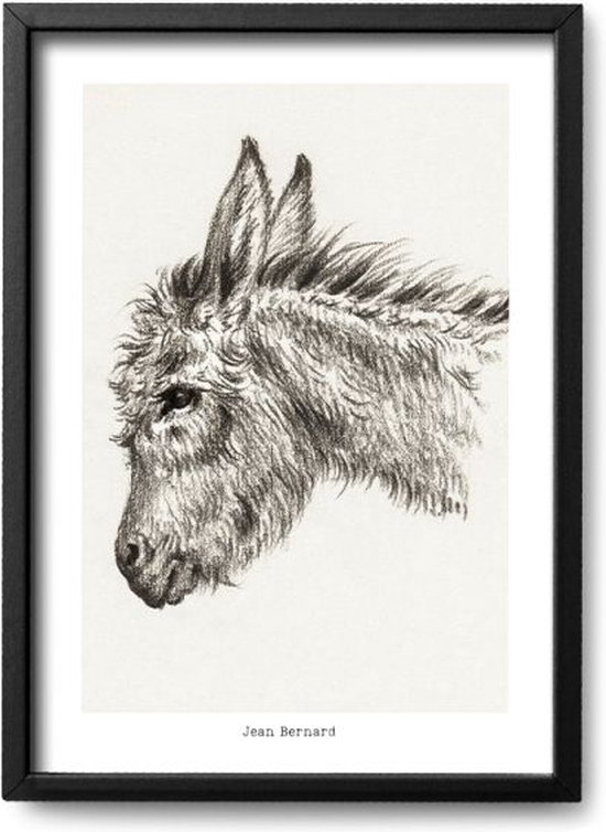 Poster Jean Bernard - A4 - 21 x 30 cm - Inclusief lijst (Zwart ...