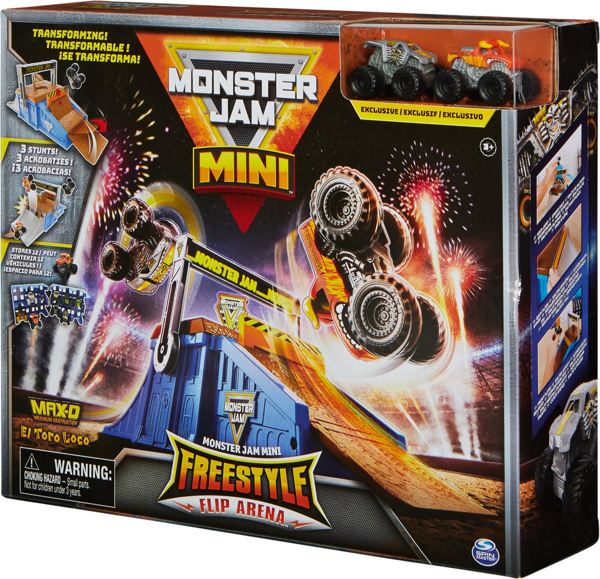 Monster Jam - PLAYSET MINI FREESTYLE FLIP ARENA - Playset Transformable ...