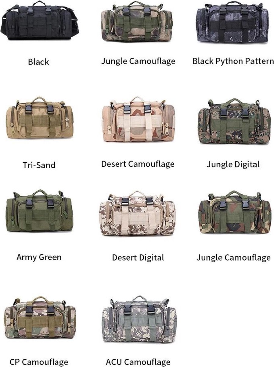 schoudertassen heuptassen camouflage tas legertas waterdichte heuptas ...