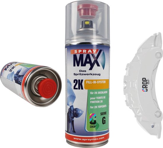 2K Remklauw Verf in Spuitbus - Wit Hoogglans | bol