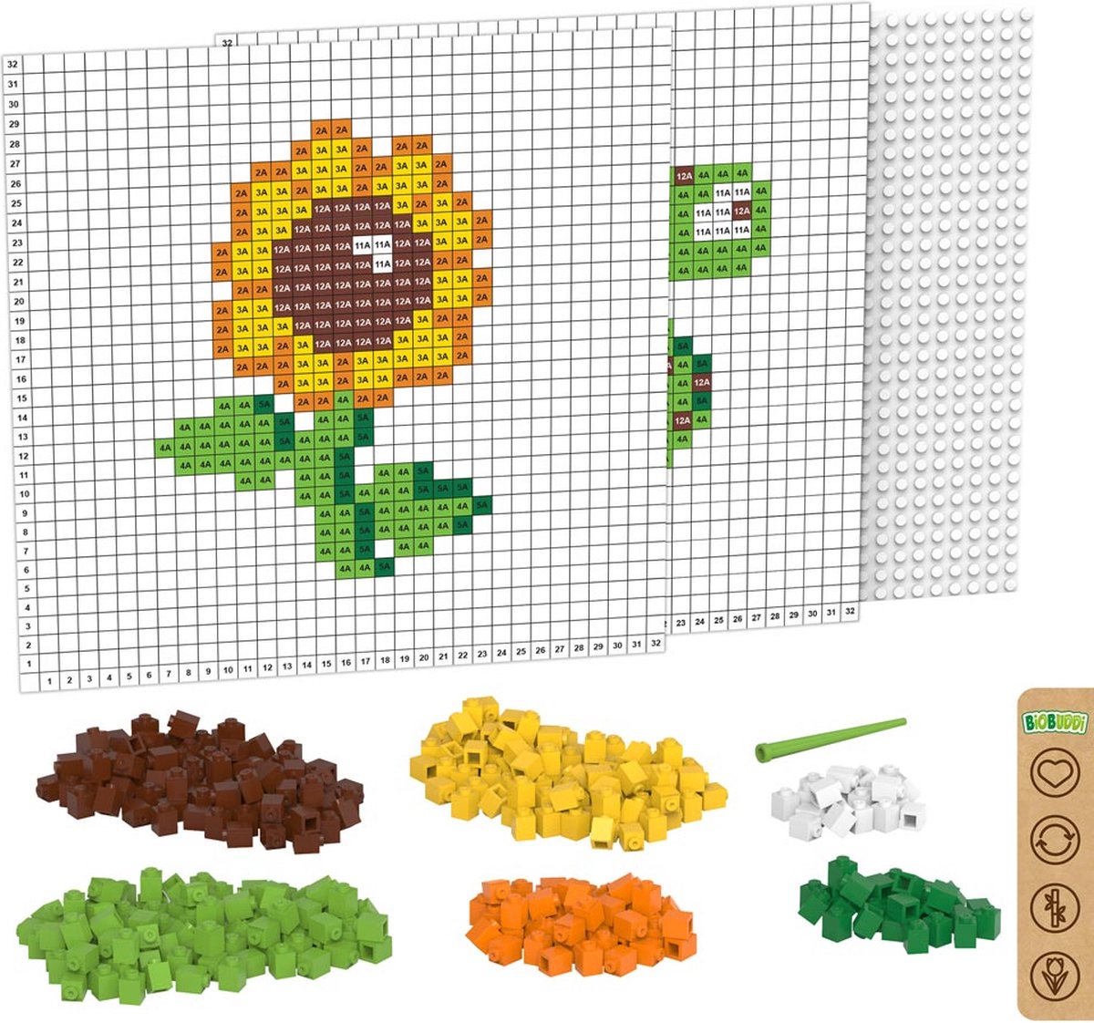 BiOBUDDi Pixel & create Bloem en Schildpad BB-2014 | bol.com