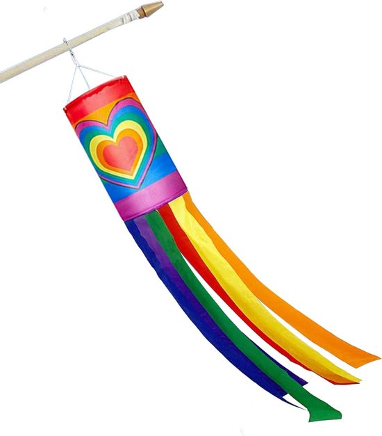 Windzak voor Buiten - Kleurrijke Regenboog Windsok Vlaggen ...