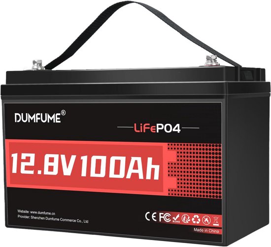 12V 100Ah LiFePO4 Lithium Accu - 1.28kWh BCI Groep 24 met 100A BMS | bol