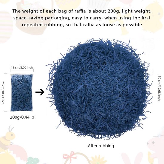 200g Papier snippers vulling voor geschenkmanden en dozen donkerblauw | bol