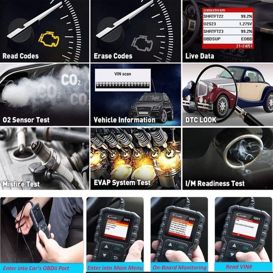 OBD2 Uitleesapparaat voor Auto's - Foutcodes Lezen en Wissen ...