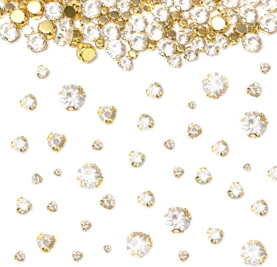 350 Stukken Rhinestone voor Het Naaien op Stof - Metaal Rhinestone ...