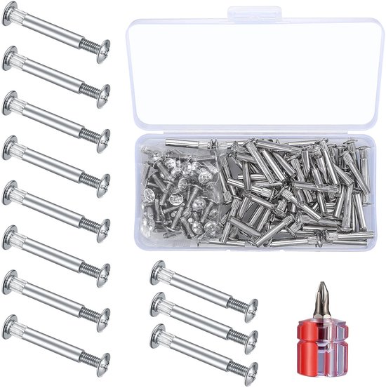 130pcs M4 Verbinding Bouten - 65 x Meubel Schroeven - 65 x Mof ...
