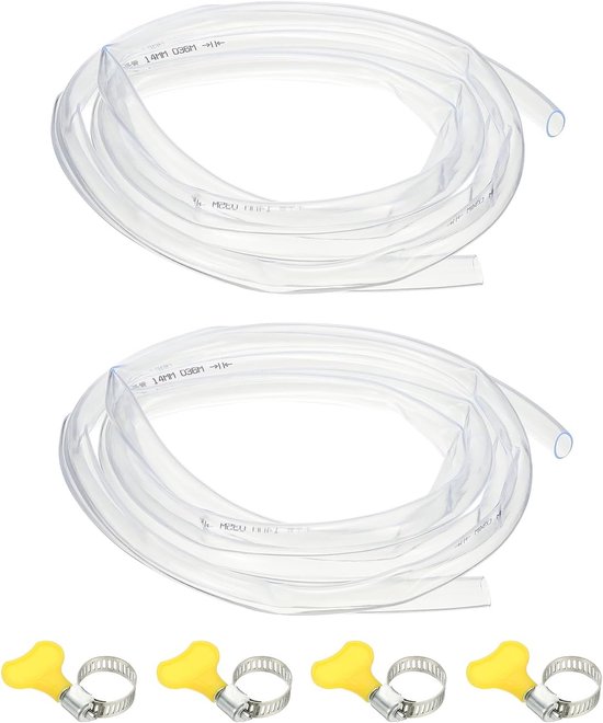 2 stuks plastic buizen - 20 mm x 24 mm x 3 m vinylslang - doorzichtige ...