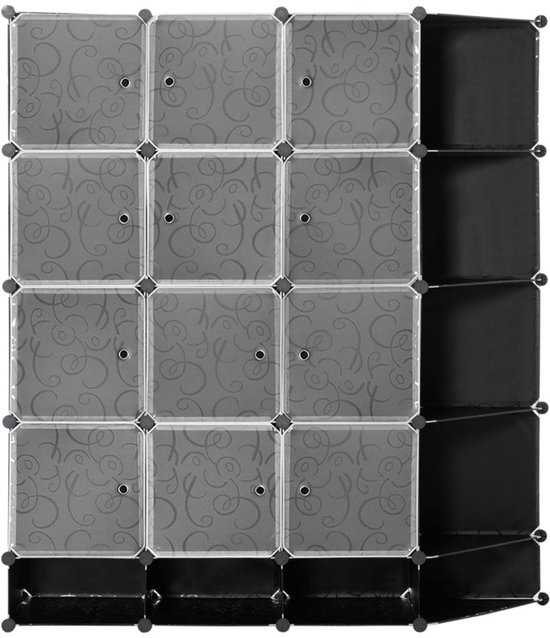 Merax DIY Kledingkast Regalsysteem 145x46x162 cm - Modulaire ...