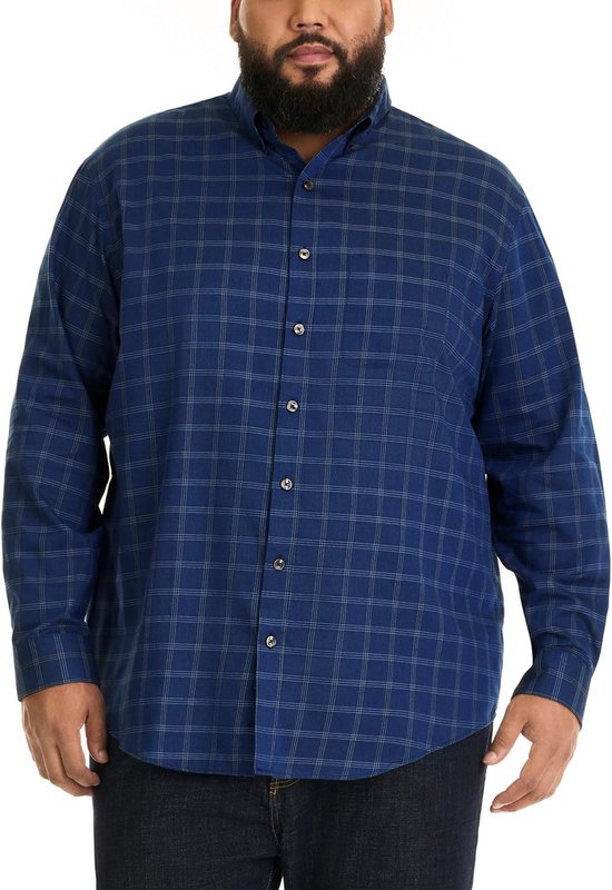 Groot Formaat Heren Overhemd Lange Mouwen Strijkvrij Button-Down | bol