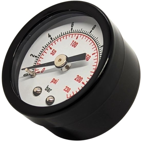 Manometer 0-10 bar met 1/8 inch aansluiting en 40mm wijzerplaat | bol