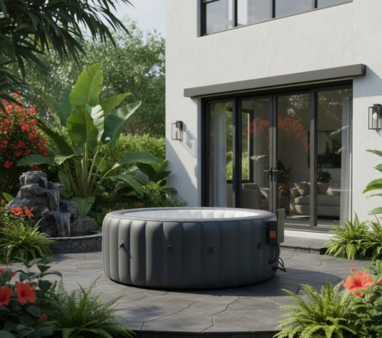 Luxe Opblaasbare Jacuzzi met Verwarming – 2-3 Personen, 130 Massagejets ...
