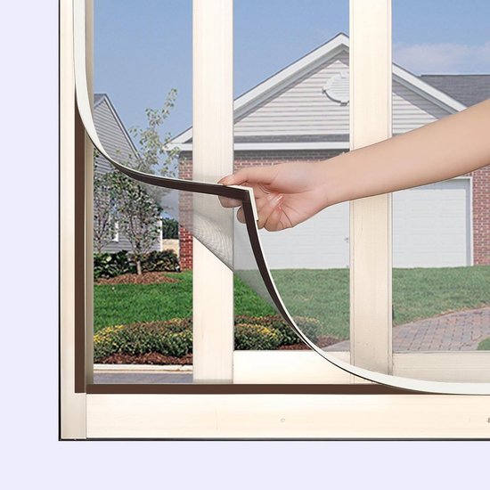 Horrenpakket voor Raam en Deur - Wit Frame met Grijs Gaas (145x89 cm) | bol